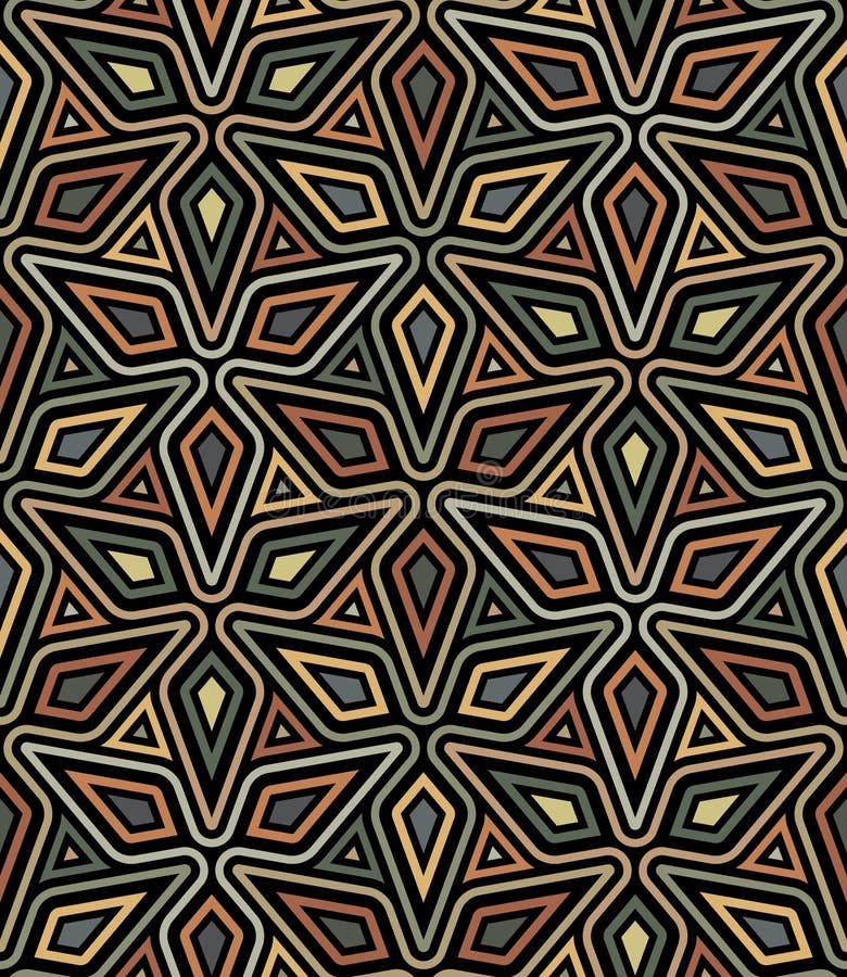 Geometric Ethnic Pattern with an Intricate Design of Concentric ...