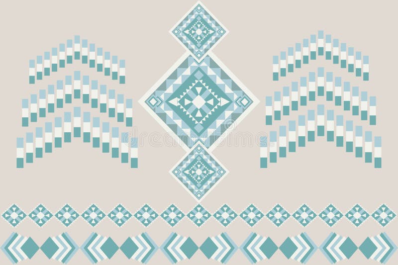 Geometric Ethnic Pattern, Native American Tribal Fabric, Tile, Carpet ...