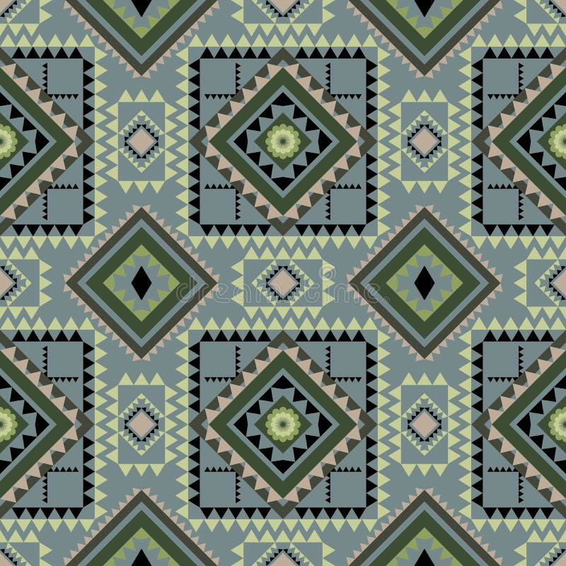 Geometric Ethnic Pattern with Square Triangle Diagonal Abstract ...