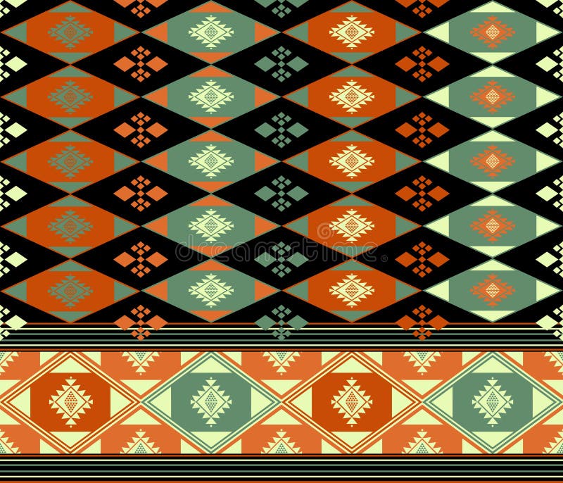 Geometric Ethnic Pattern, Vector, Navajo, Native American Patten ...