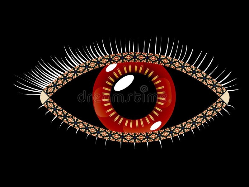 Geometric eye stock vector. Illustration of vector, open - 22734517