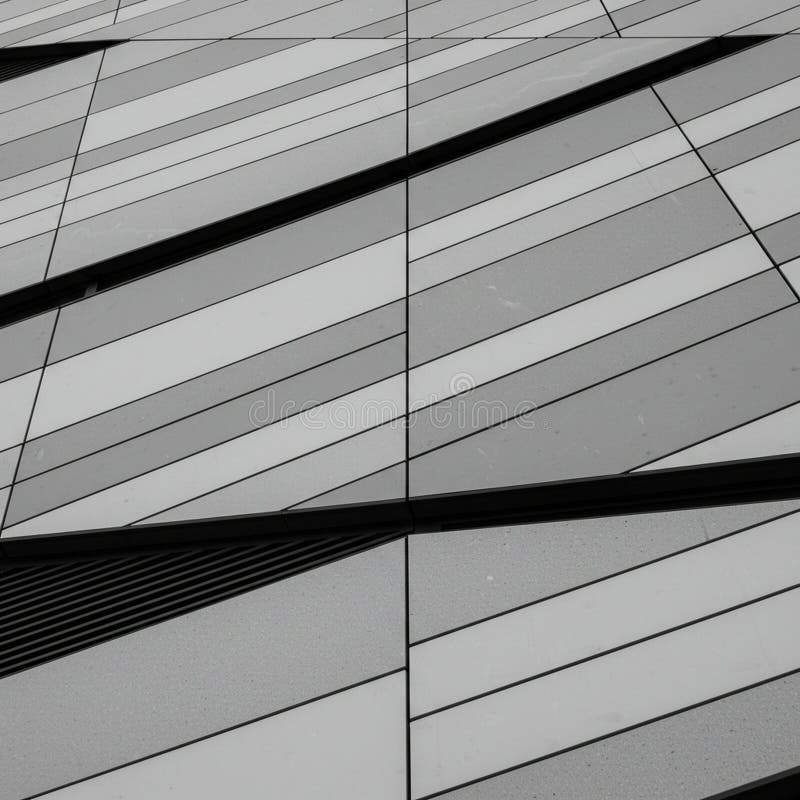 Geometric Facade Features a Series of Overlapping Rectangular Panels ...