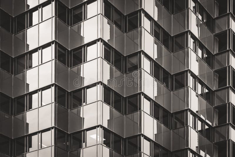 Geometric Facade of an Office Building Stock Photo - Image of ...