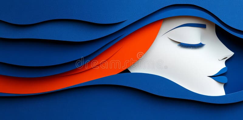 A Geometric Face with Sharp Features is Created Using a Blend of Gentle ...