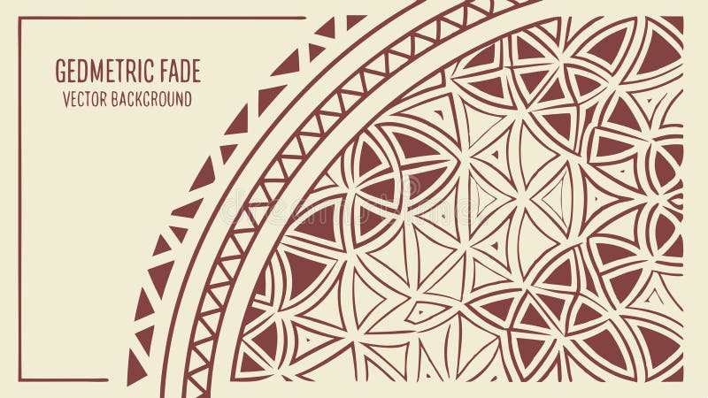 Geometric Fade Background with an Ornate Mandala Design Vector Design ...