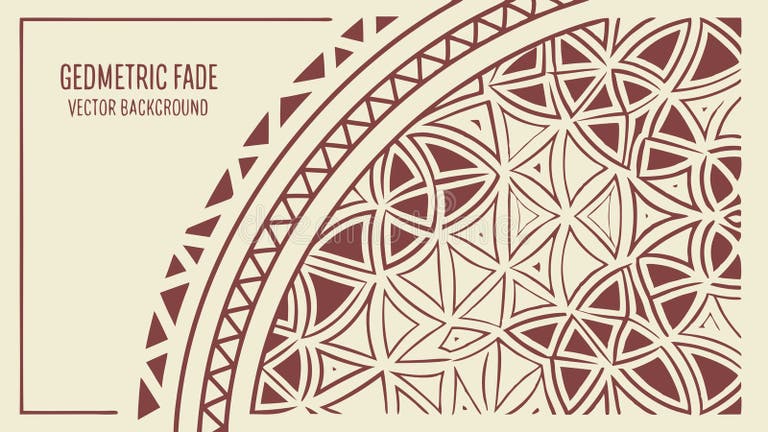 Geometric Fade Background with an Ornate Mandala Design Vector Design ...