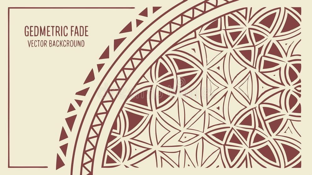 Geometric Fade Background with an Ornate Mandala Design Vector Design ...