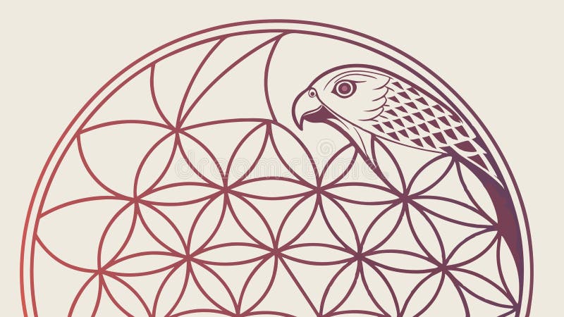 Geometric Falcon Head with Sacred Geometry, Vector Design Generative AI ...