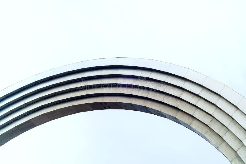 Geometric Figure in the Form of an Arch on Light Background, Copy Space ...