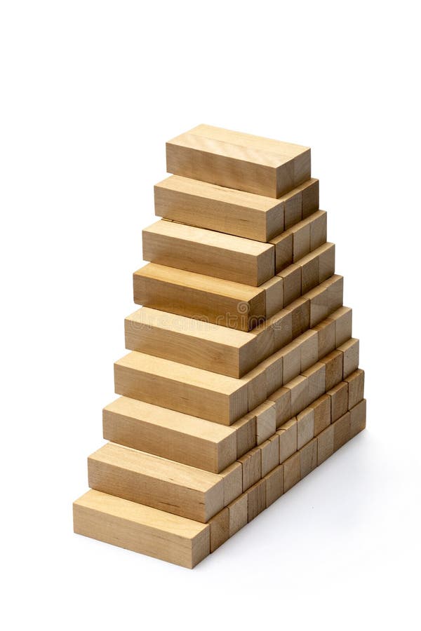 Geometric Figure Made of Wooden Bars on a White Background Stock Image ...