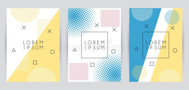 Geometric Figures with Abstract Banner Modern Poster Stock Vector ...