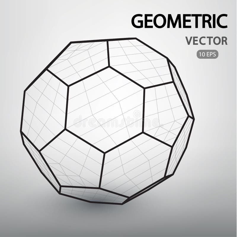 Geometric Figures Built by a Grid. Stock Vector - Illustration of ...