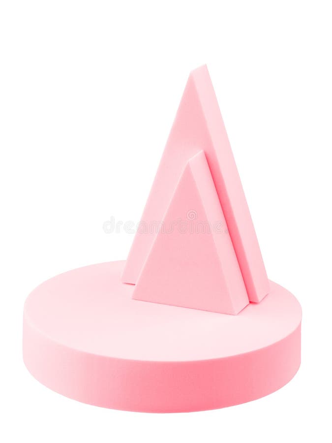 Geometric Figures Made of Wood, Painted and Stacked on a Table Stock ...