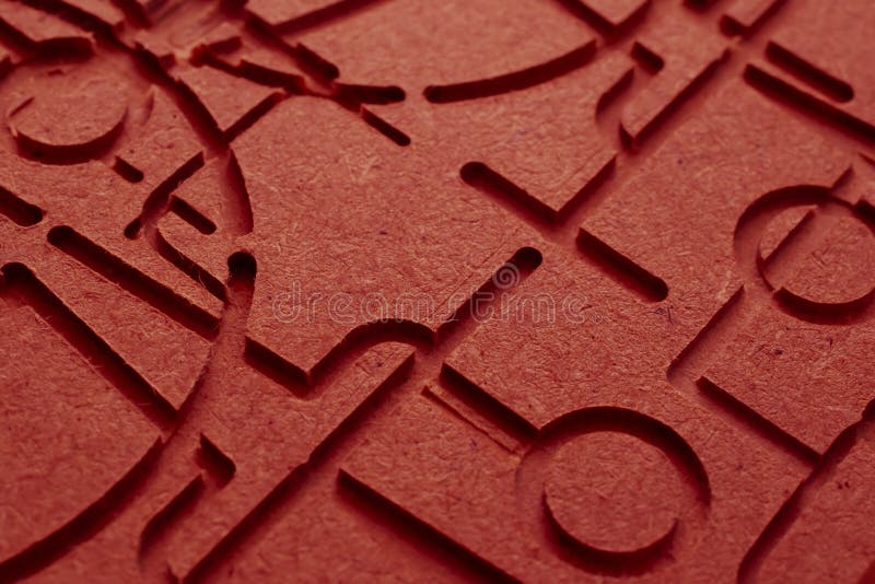 Geometric Figures Milled in the Board Stock Image - Image of figures ...