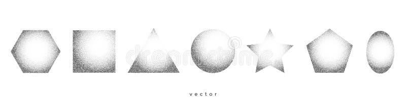 Geometric Figures.Objects from Points.Drawing Using Dots. White Noise ...