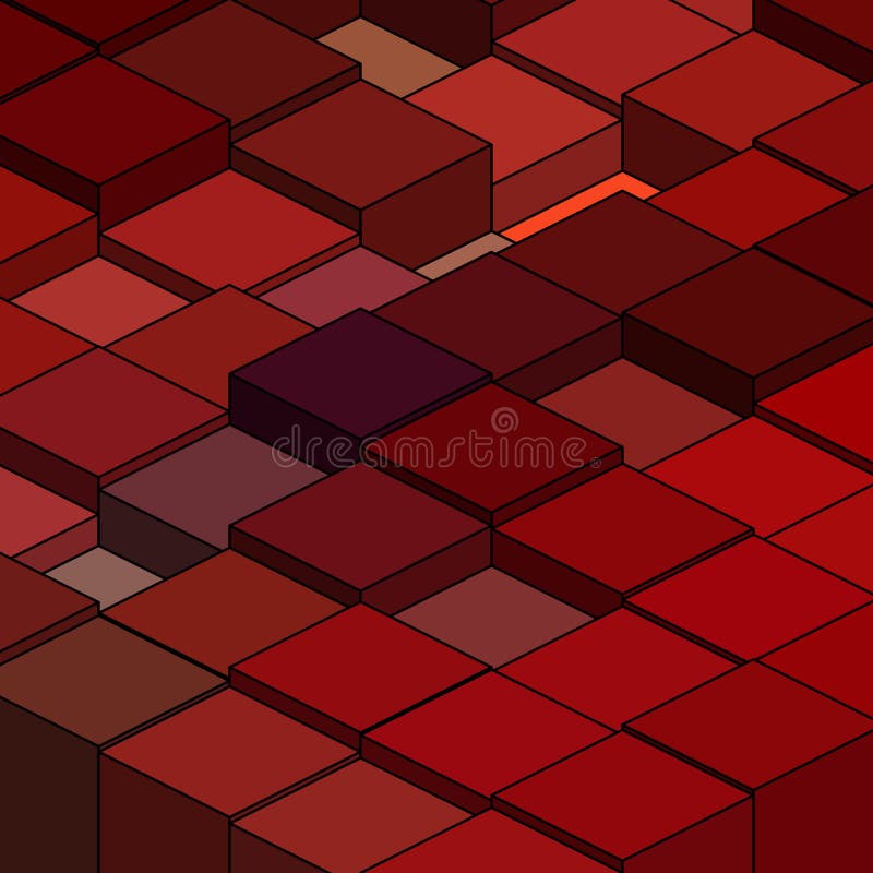 Geometric Figures. Red Squares. Vector Abstract Illustration Eps 10 ...
