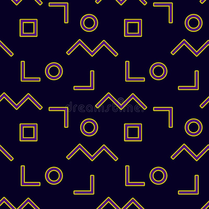 Geometric Figures, Seamless Pattern. Stock Vector - Illustration of ...