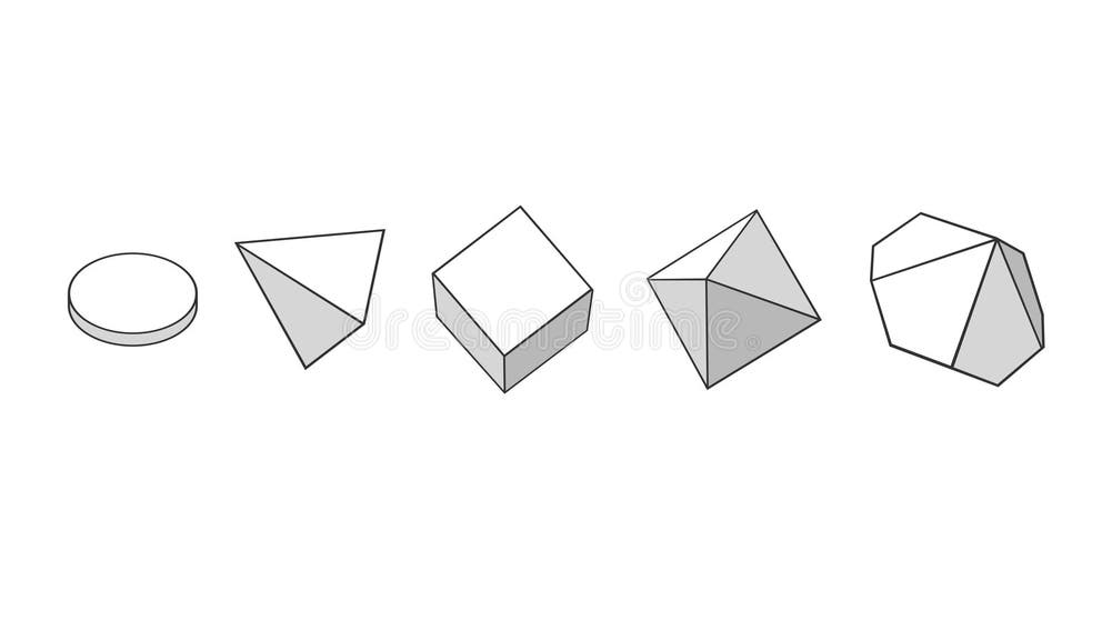 Geometric figures set stock illustration. Illustration of modern ...