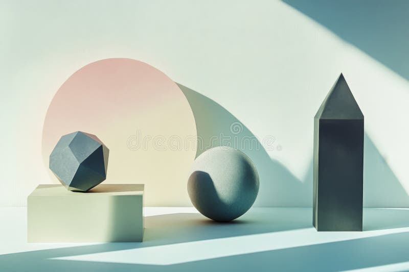 Geometric Figures and Soft Shadows Stock Illustration - Illustration of ...