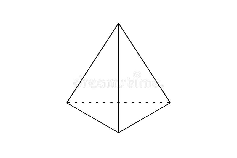 Geometric Figures, Triangular Pyramid Outline Icon. Piramid Infographic ...