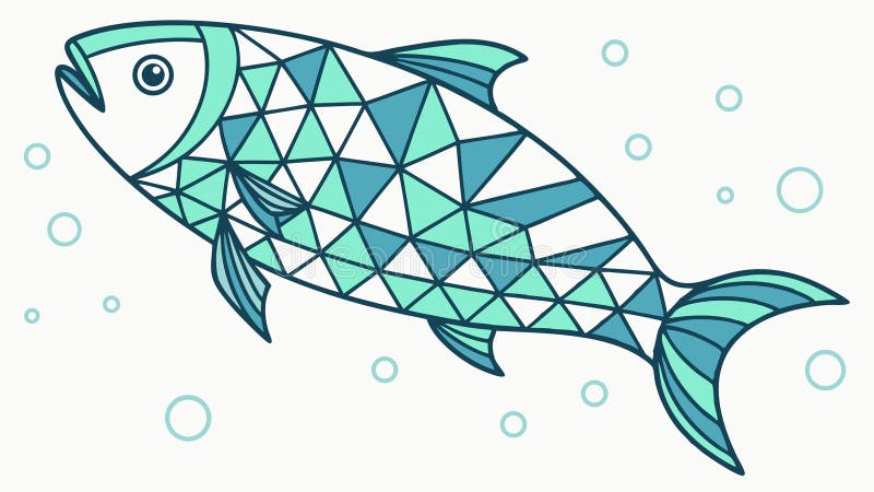 Geometric Fish Polygon Style Aquatic Life Vector Art, Vector Design ...