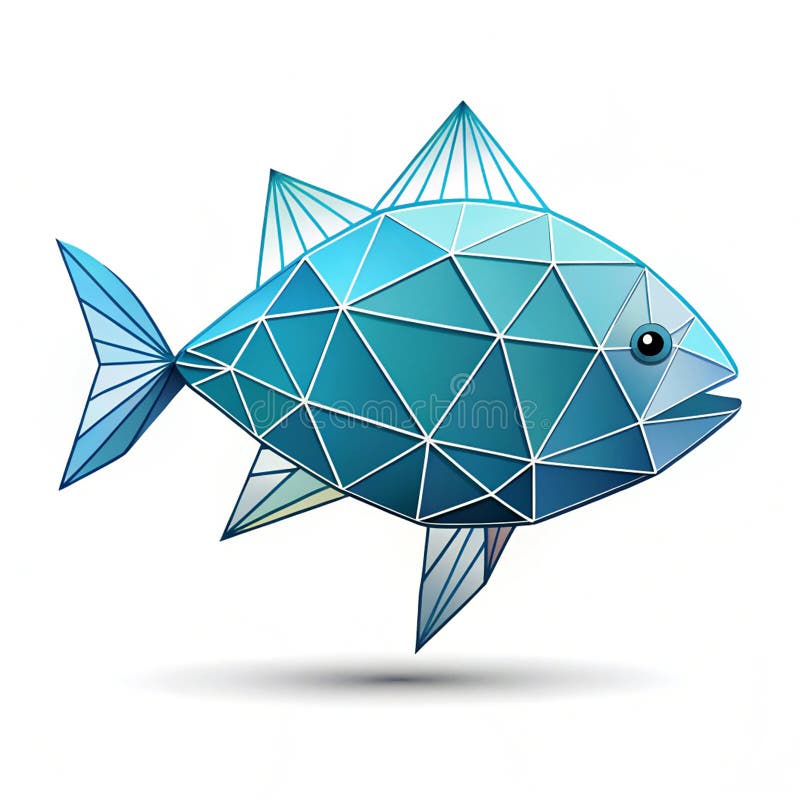 Geometric Fish with Simplified Features Stock Illustration ...