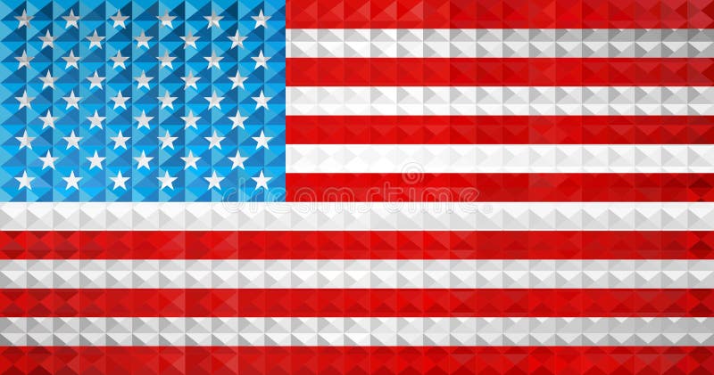 Geometric flag of the USA stock vector. Illustration of symbol - 203806564