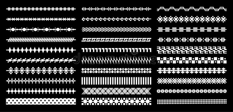 Geometric Flat Abstract Shape Divider Border Set Stock Vector ...