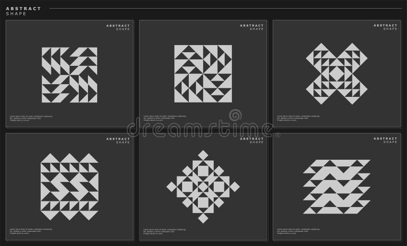 Geometric Flat Sharp Line Triangle Abstract Logo Design Set Stock ...