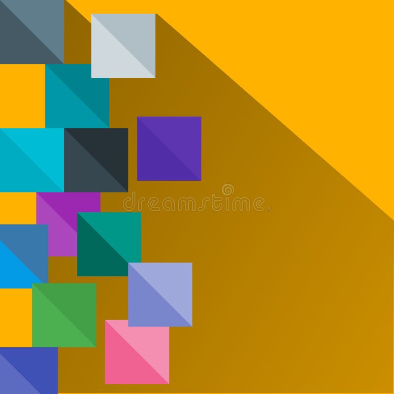 Geometric Flat Square Background. Vector Stock Vector - Illustration of ...