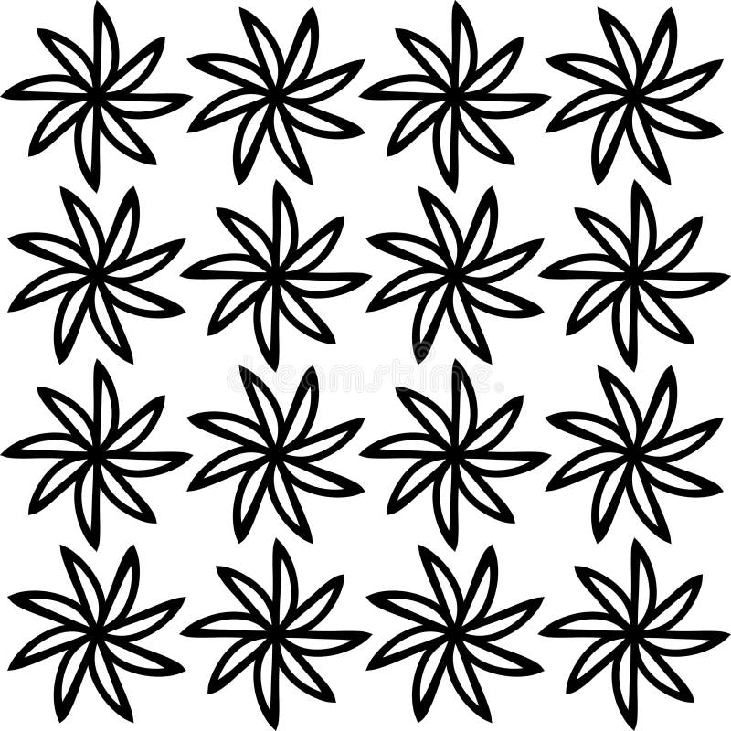 Geometric Floral Decoration, Vector Illustration, Pattern Same Image ...