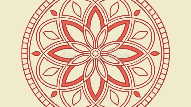 Geometric Floral Pattern with a Central Star,like Symmetric Design ...