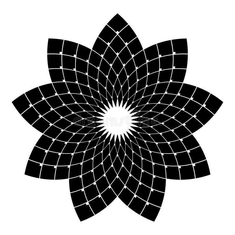 Geometric Floral Pattern. Circle Design Element Stock Vector ...