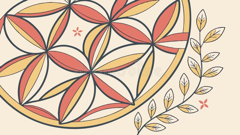 Geometric Floral Pattern Inside a Decorative Circular Frame Vector ...