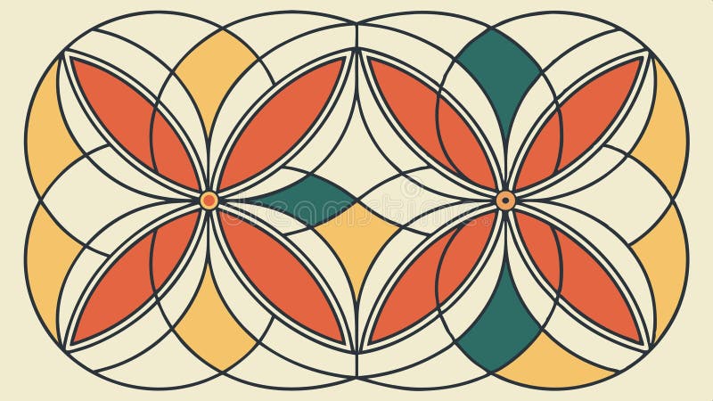 Geometric Floral Pattern Oval, Decorative, Abstract, and Intricate ...