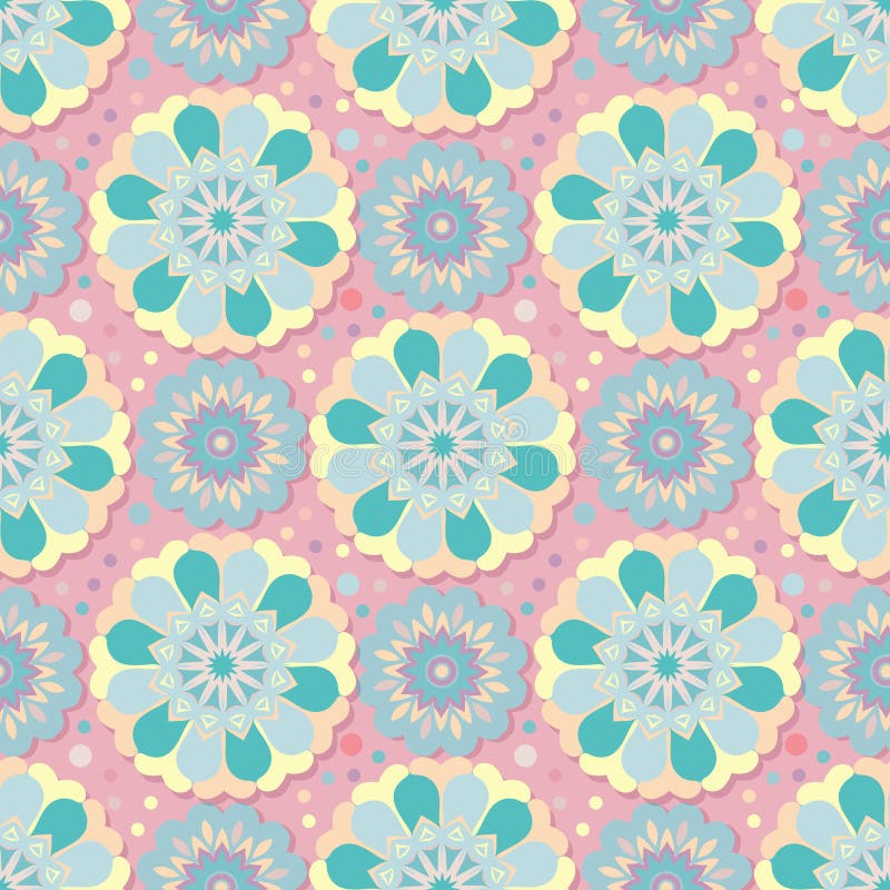 Geometric Floral Pattern Seamless Stock Vector - Illustration of carpet ...