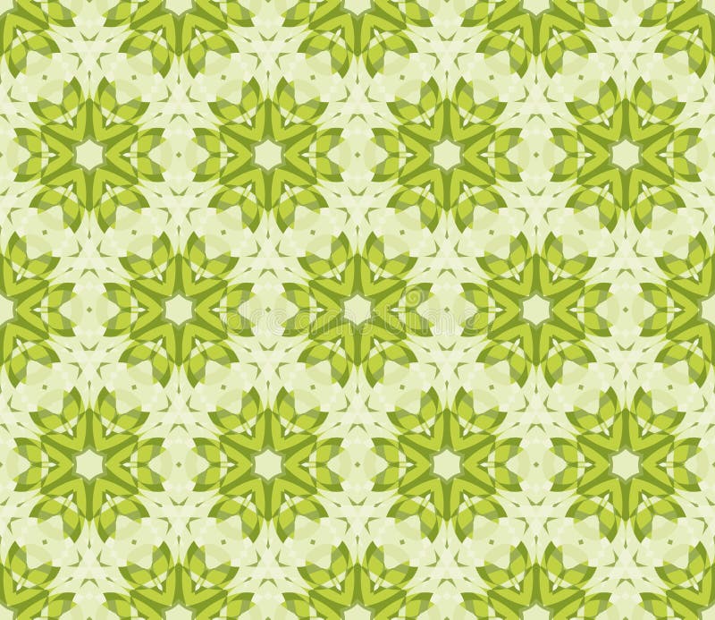 Geometric Floral Pattern, Shades of Green Stock Vector - Illustration ...