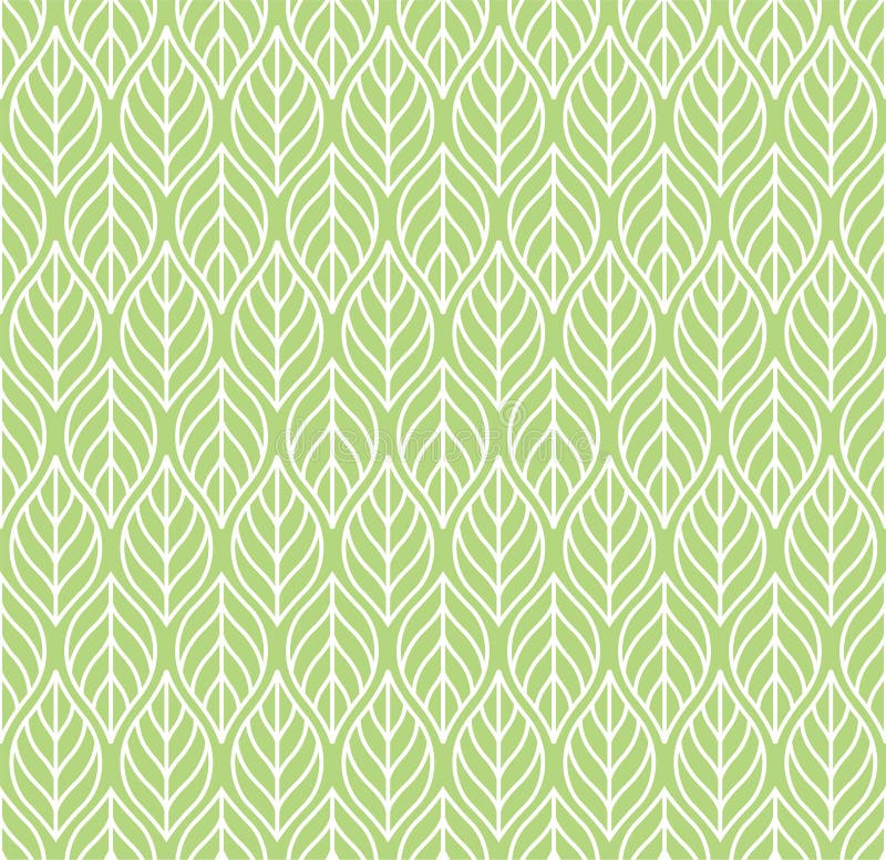 Geometric Leaves Vector Seamless Pattern. Abstract Vector Texture. Leaf ...