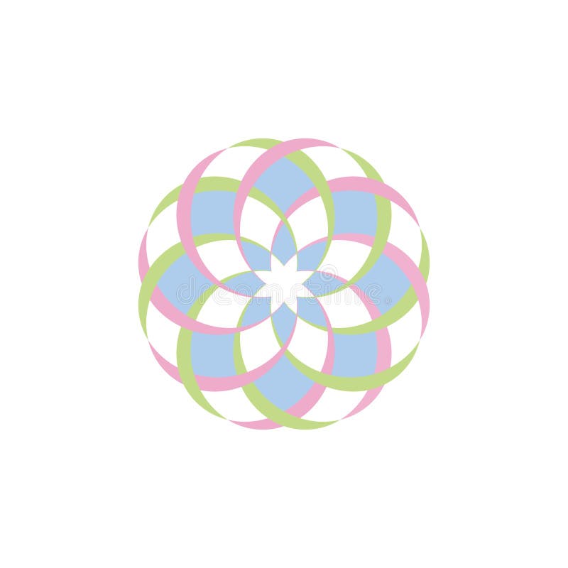 Geometric Flower Design. Vector Illustration Decorative Design Stock ...