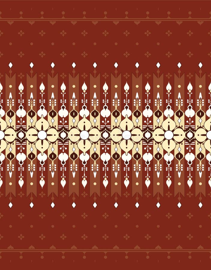 Geometric and Flower Ethnic Fabric Pattern for Cloth Stock Vector ...