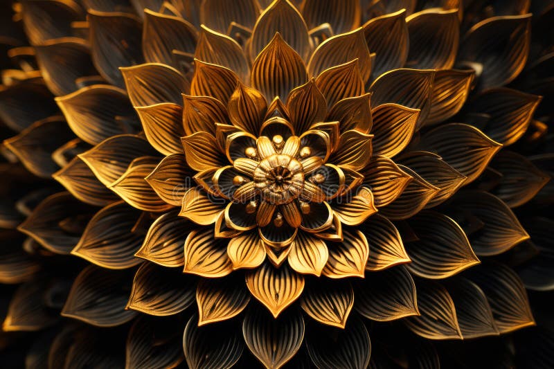 Geometric Flower Infinity Symbol Generative Ai Stock Photo - Image of ...