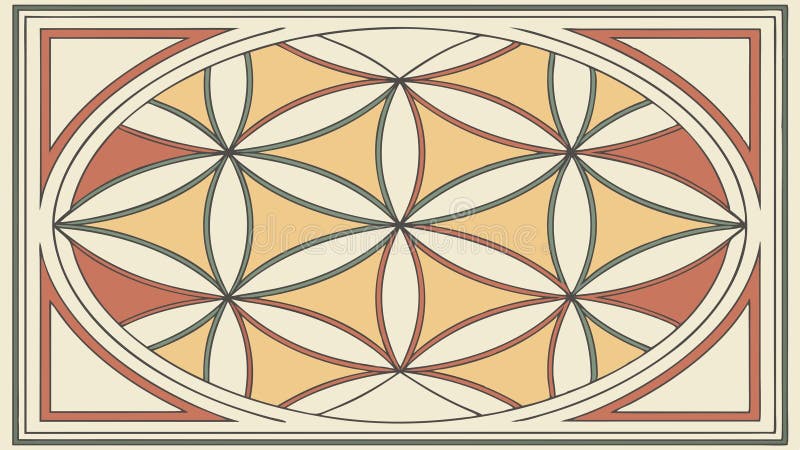 Geometric Flower of Life Pattern, Symbolizing Cosmic Harmony, Vector ...