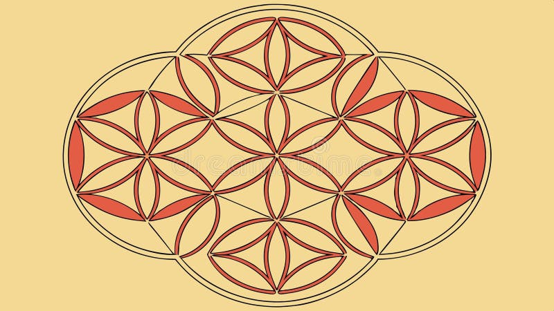 Geometric Flower of Life, Sacred Geometry, Spiritual Pattern Vector ...