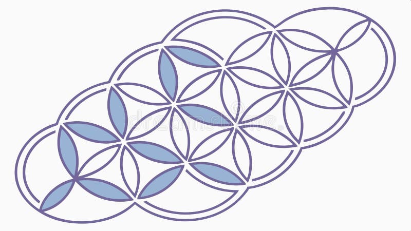 Geometric Flower of Life Sacred Pattern Design Element Background ...