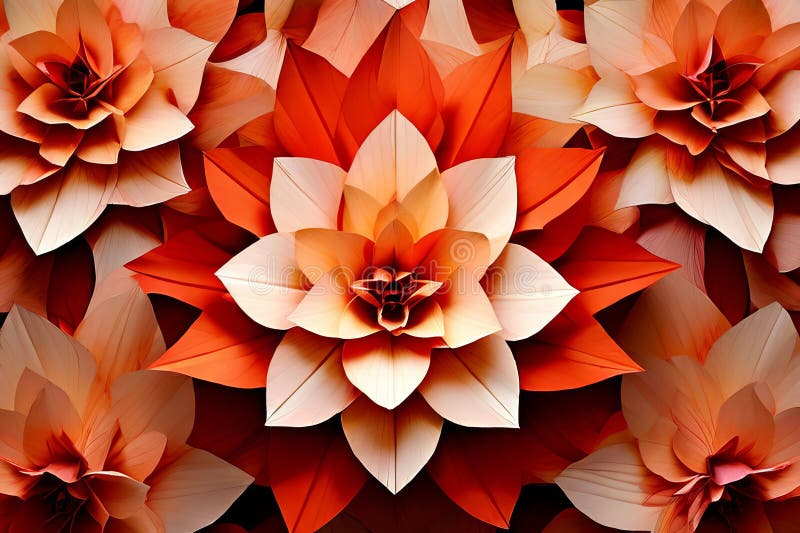 Geometric Flower Flower Petals Arranged in Geometric Patterns Stock ...