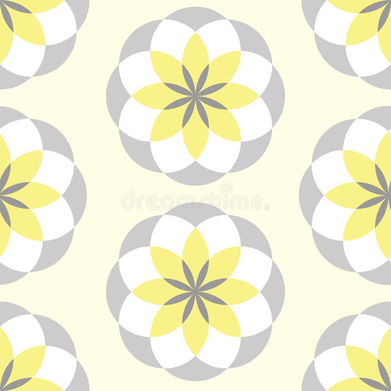 Geometric Flower Vector Repeat Pattern Stock Vector - Illustration of ...