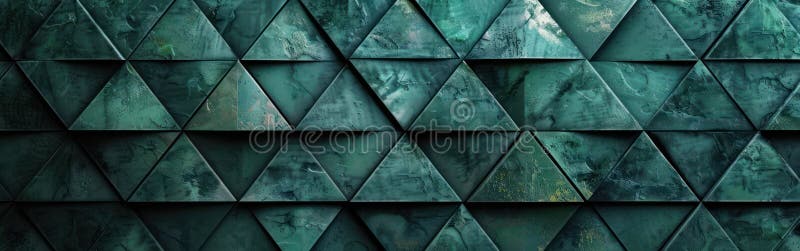 Geometric Fluted Triangles - Dark Green Mosaic Tile Wallpaper Texture ...
