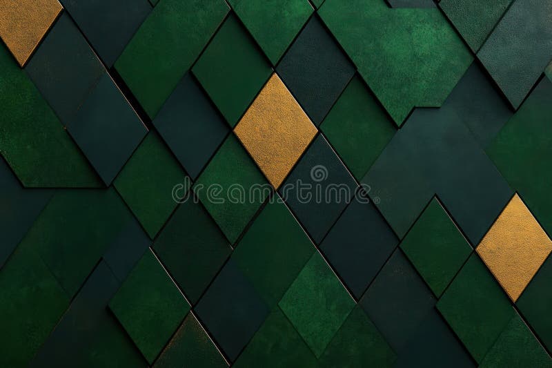 Geometric Fluted Triangles - Dark Green Mosaic Tile Wallpaper Texture ...