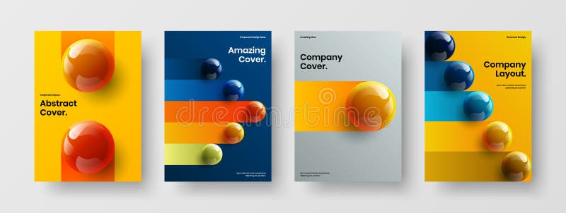 Geometric Flyer Design Vector Layout Bundle Stock Vector - Illustration ...