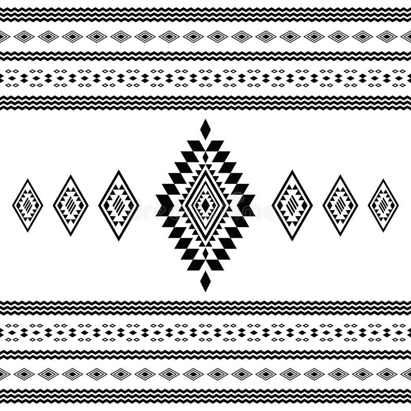 Navajo Tribal Seamless Repeat Pattern Figure Ethnic Geometric Abstract